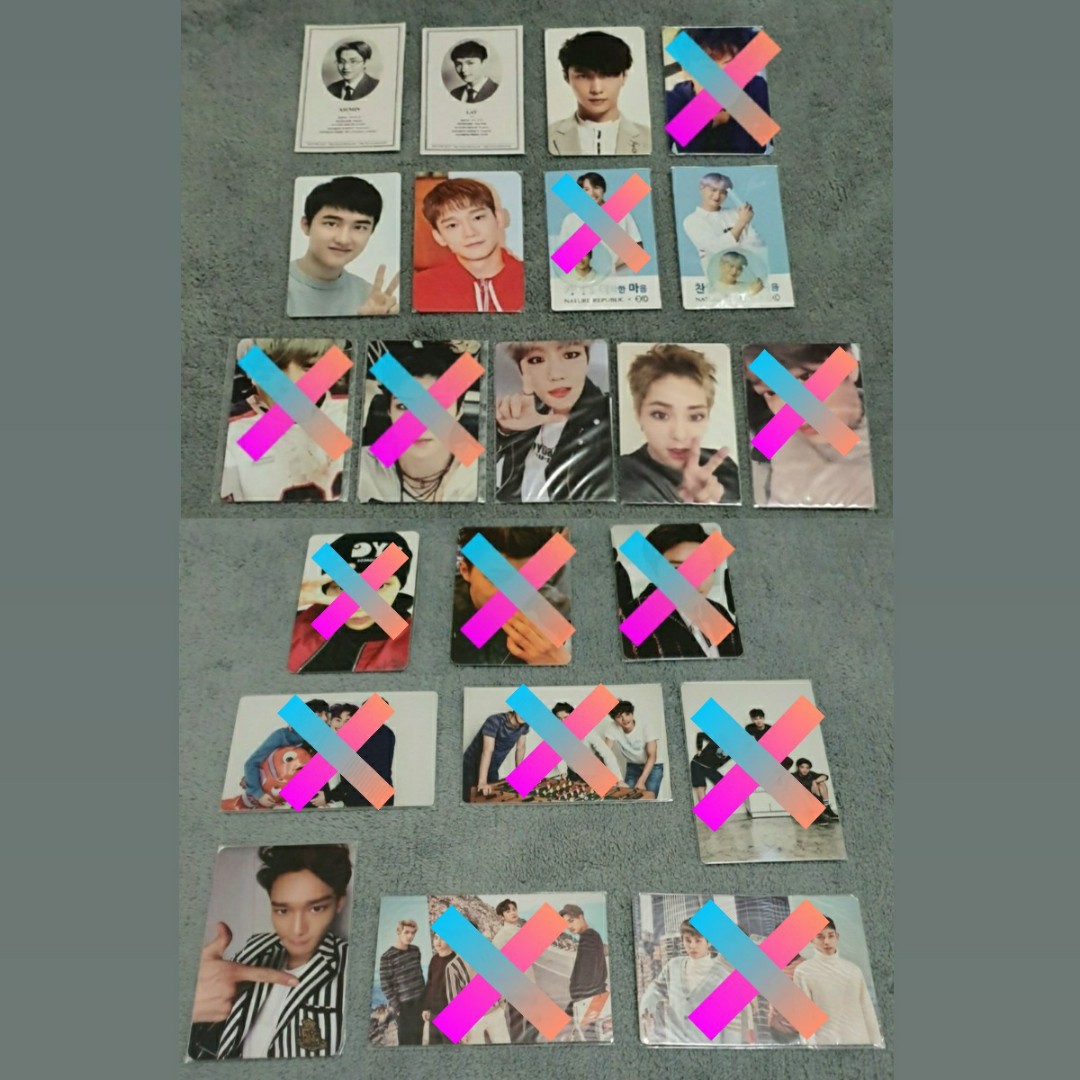 EXO Photocards, Hobbies & Toys, Memorabilia & Collectibles, K-Wave on ...
