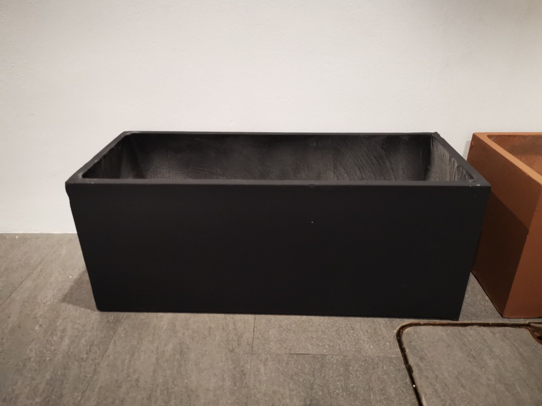 Large pot Fibreglass cement planter box, Furniture & Home Living ...