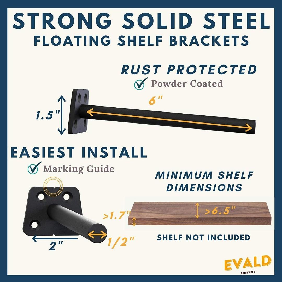 Floating shelf bracket, Furniture & Home Living, Furniture, Shelves ...