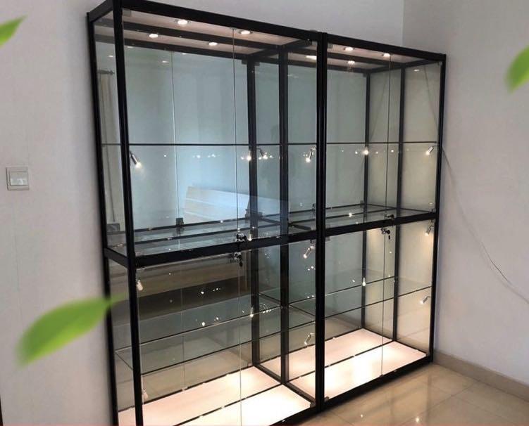 L - Shape Glass Display Cabinet, Furniture & Home Living, Furniture ...