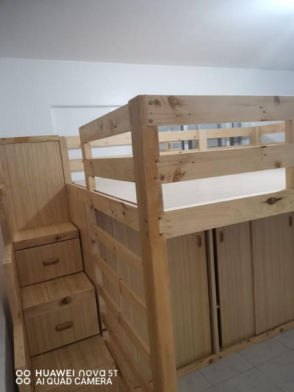 Loft Type With Step Drawer and Sliding Wardrobe, Furniture & Home ...