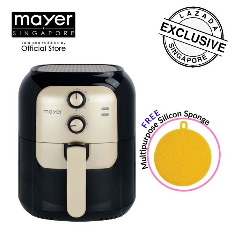 Mayer 5.5L Air fryer (MMAF505) FREE Multi-Purpose Silicon Sponge ...