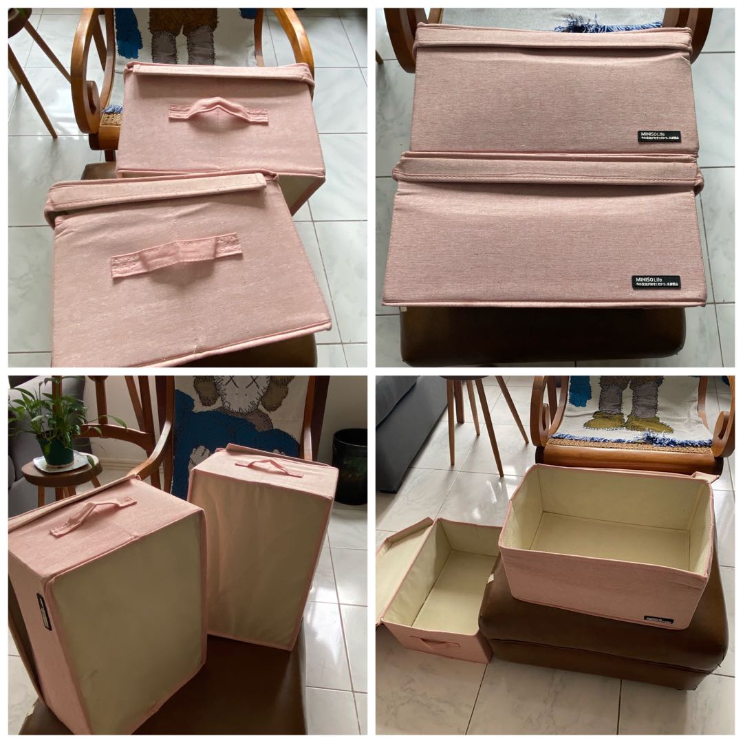 Miniso Collapsible Storage box Large, Furniture & Home Living, Home ...