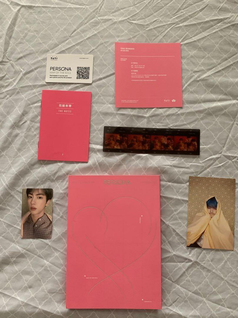 MOTS PERSONA ALBUM BTS VERSION 3 COMPLETE INCLUSIONS, Hobbies & Toys ...