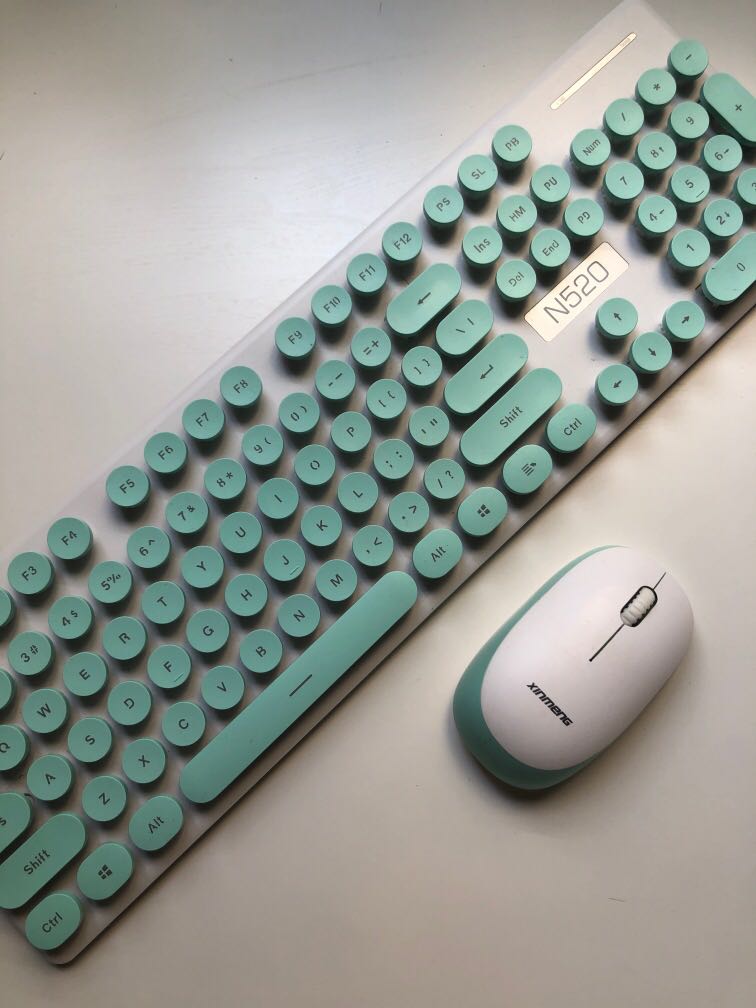 Turquoise Mechanical Keyboard & Mouse Set, Computers & Tech, Parts ...