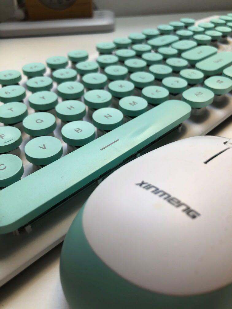 Turquoise Mechanical Keyboard & Mouse Set, Computers & Tech, Parts ...
