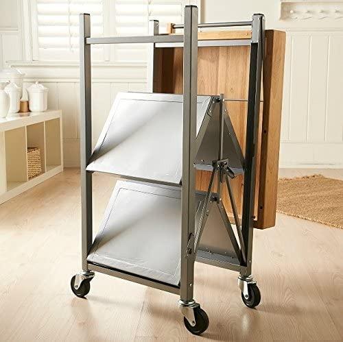 Origami Folding Kitchen Cart on Wheels | for Chefs Outdoor Coffee Wine ...
