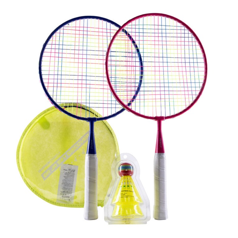 PERFLY KID BADMINTON RACKET IN SET BR SET DISCOVER RED BLUE, Sports ...