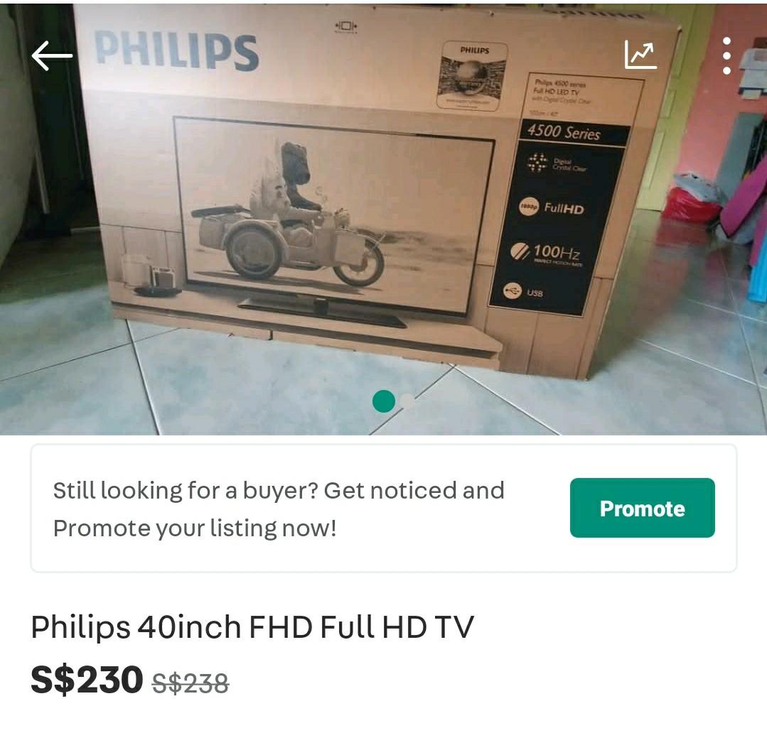 Philips 40 inch TV, TV & Home Appliances, TV & Entertainment, TV on ...