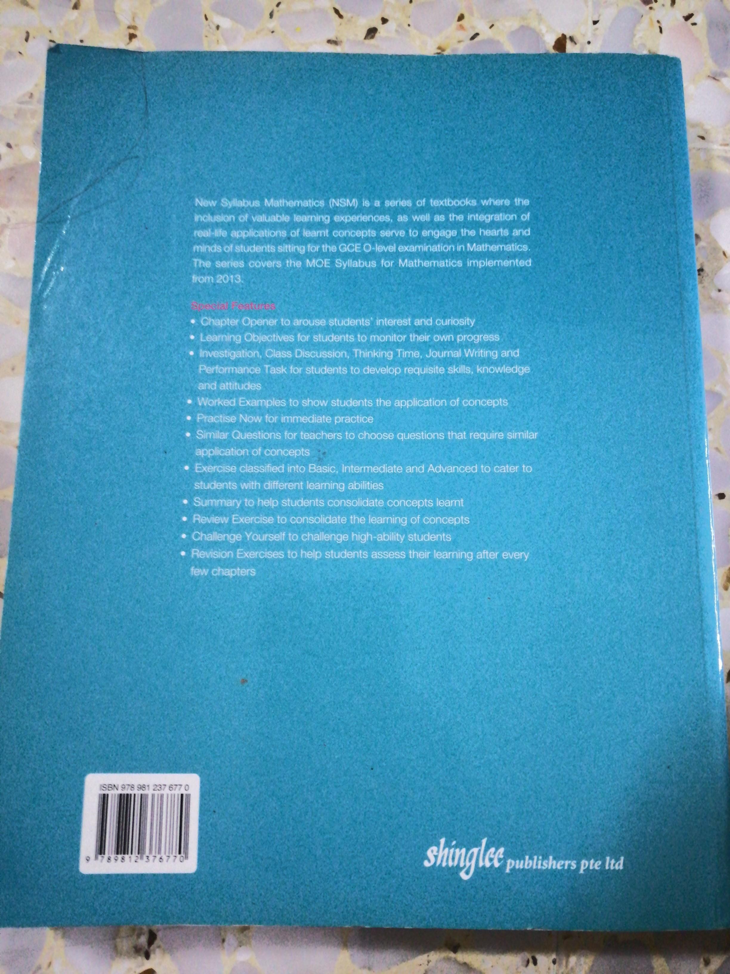 Sec 2 Math Textbook (New Syllabus Mathematics 7th Edition), Hobbies ...