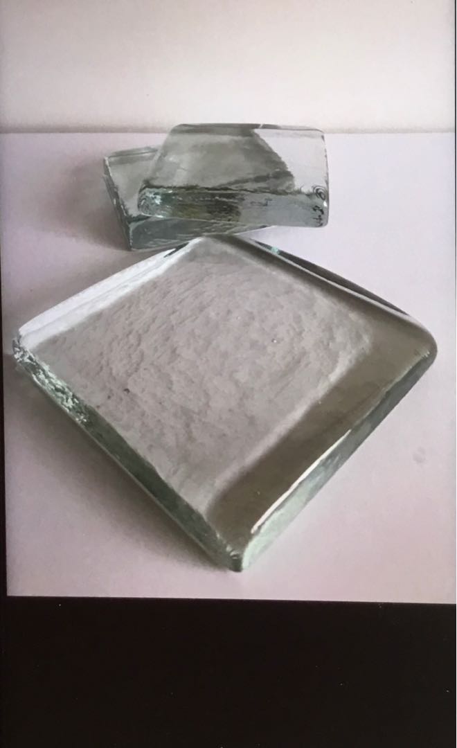 Solid thick Glass slabs food/product display base, Furniture & Home ...