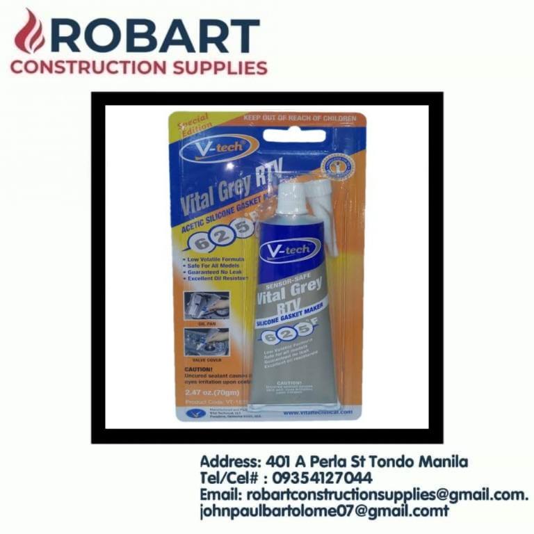 V-Tech RTV Grey Silicone Gasket Maker 70g, Commercial & Industrial ...