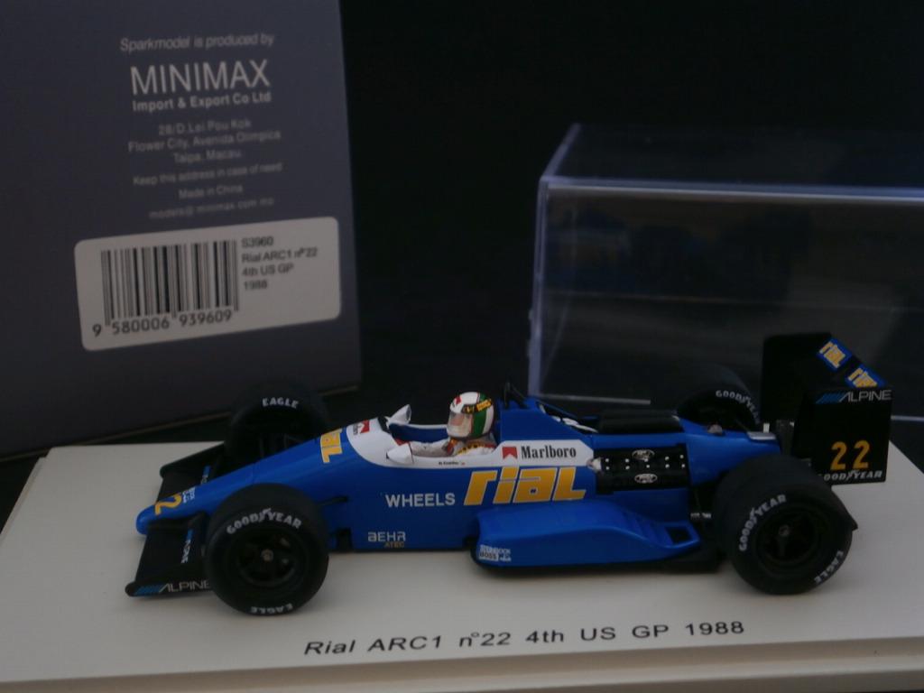 1988 Rial ARC1 USA GP Andrea de Cesaris #22 Spark resin not diecast 1/ ...