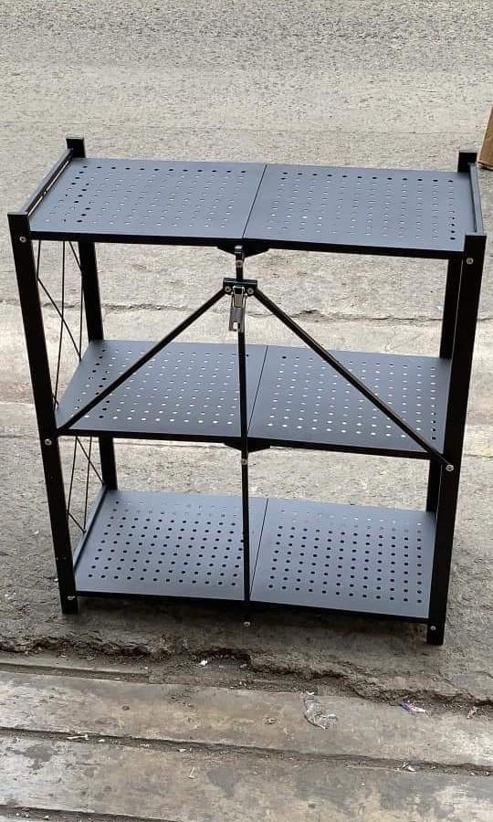4 Layer Foldable Steel Organizer Storage Rack / Shelf, Furniture & Home ...