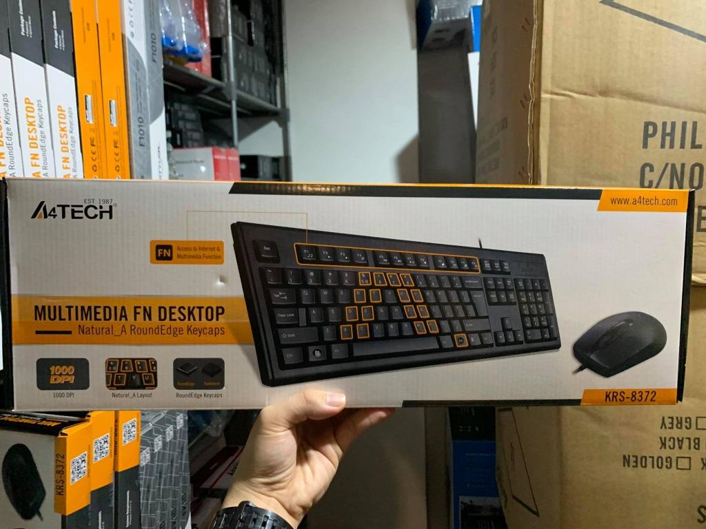 A4Tech KRS-8372 Combo Keyboard and Mouse USB, Computers & Tech, Parts ...