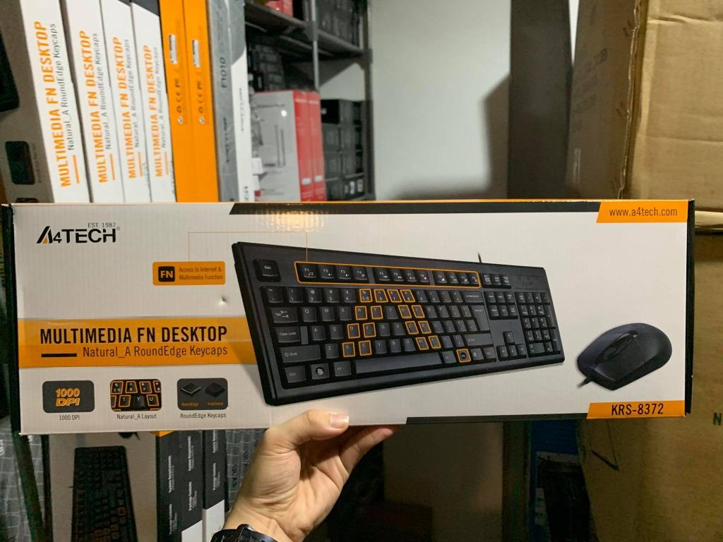 A4Tech KRS-8372 Combo Keyboard and Mouse USB, Computers & Tech, Parts ...