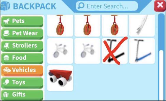 Adopt Me Strollers/Vehicles/Pet wear, Video Gaming, Gaming Accessories ...