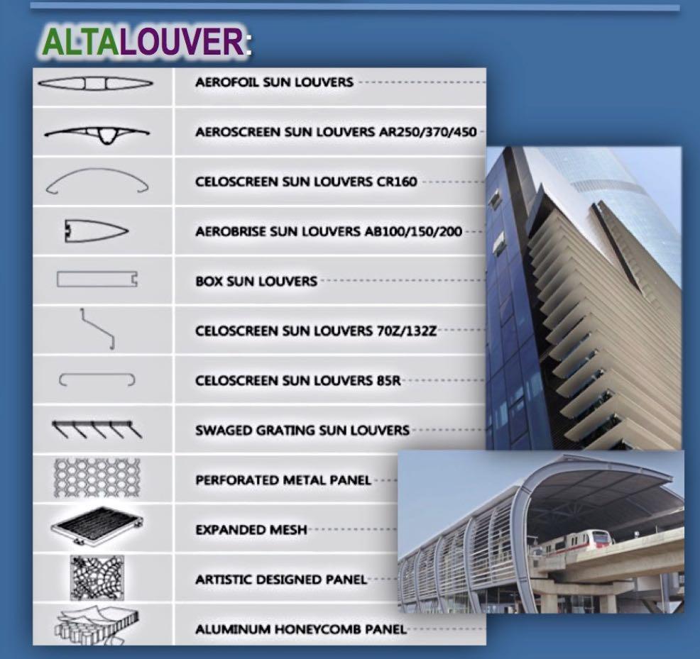 Aluminum Sun Louvers, Commercial & Industrial, Construction & Building ...