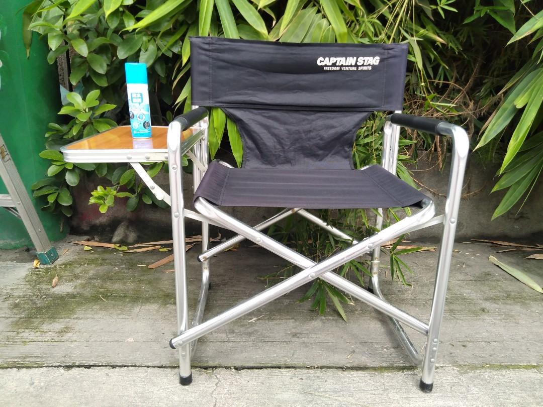 captain stag folding Director chair with table, camping fishing, Babies ...
