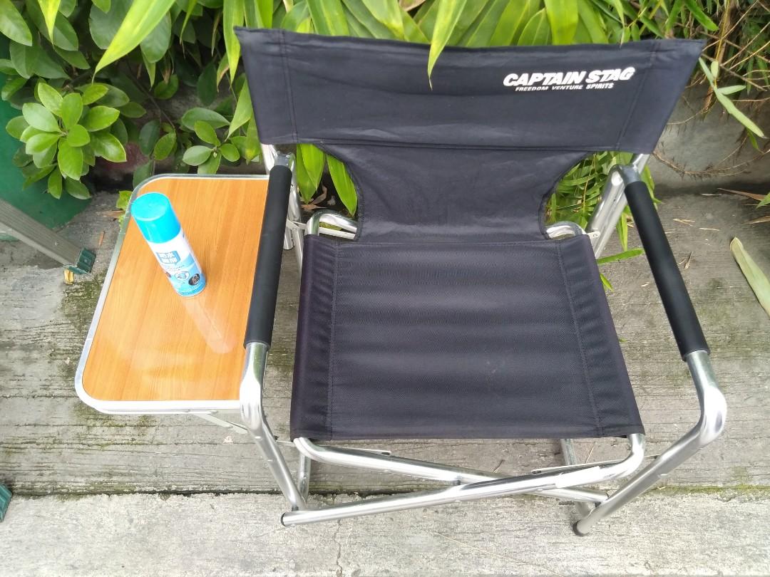 captain stag folding Director chair with table, camping fishing, Babies ...