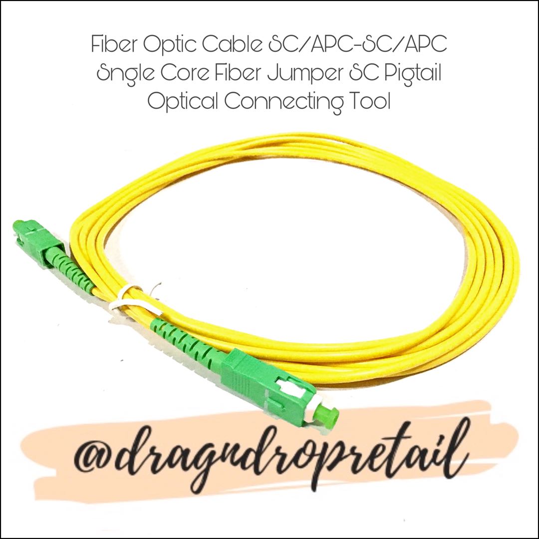Fiber Optic Cable (for Globe/Converge) SC/APC-SC/APC Sngle Core Fiber ...
