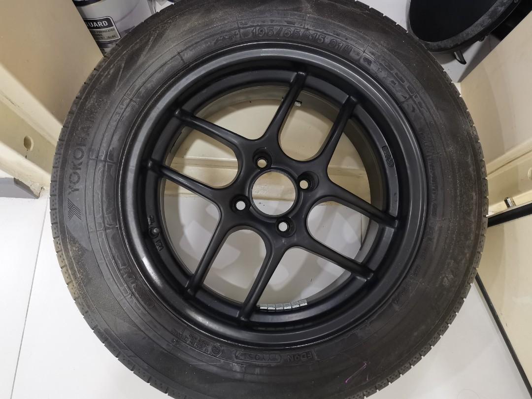 Japan rim with tyre, Car Accessories, Tyres & Rims on Carousell