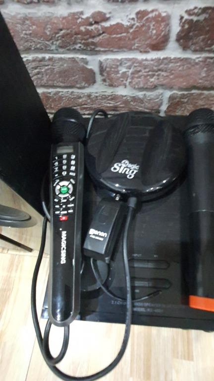 Magic Sing Karaoke Extra Wireless Microphone Speakers and Subwoofer ...