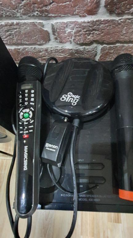 Magic Sing Karaoke Extra Wireless Microphone Speakers and Subwoofer ...