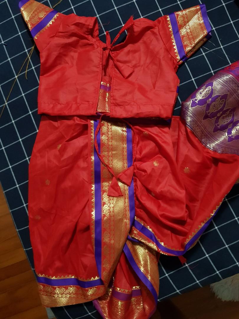 New Maharashtrian Navari Saari ready made set for baby girl, Babies ...