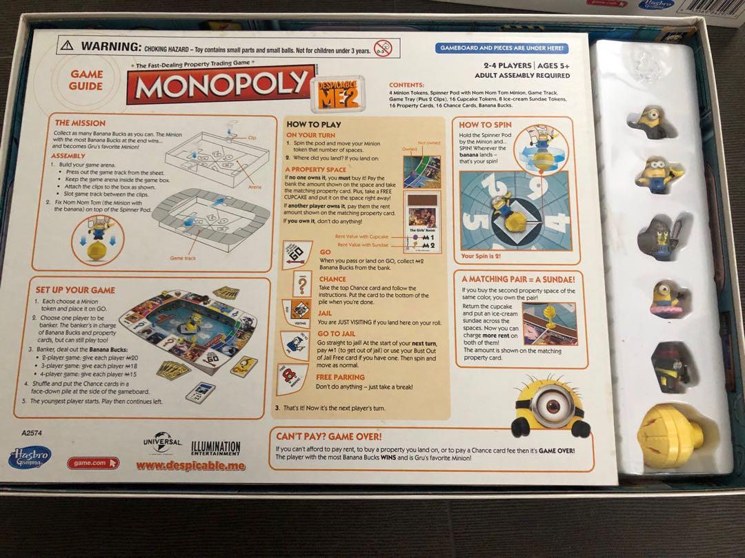 Minion despicable me monopoly board game set, Hobbies & Toys, Toys ...