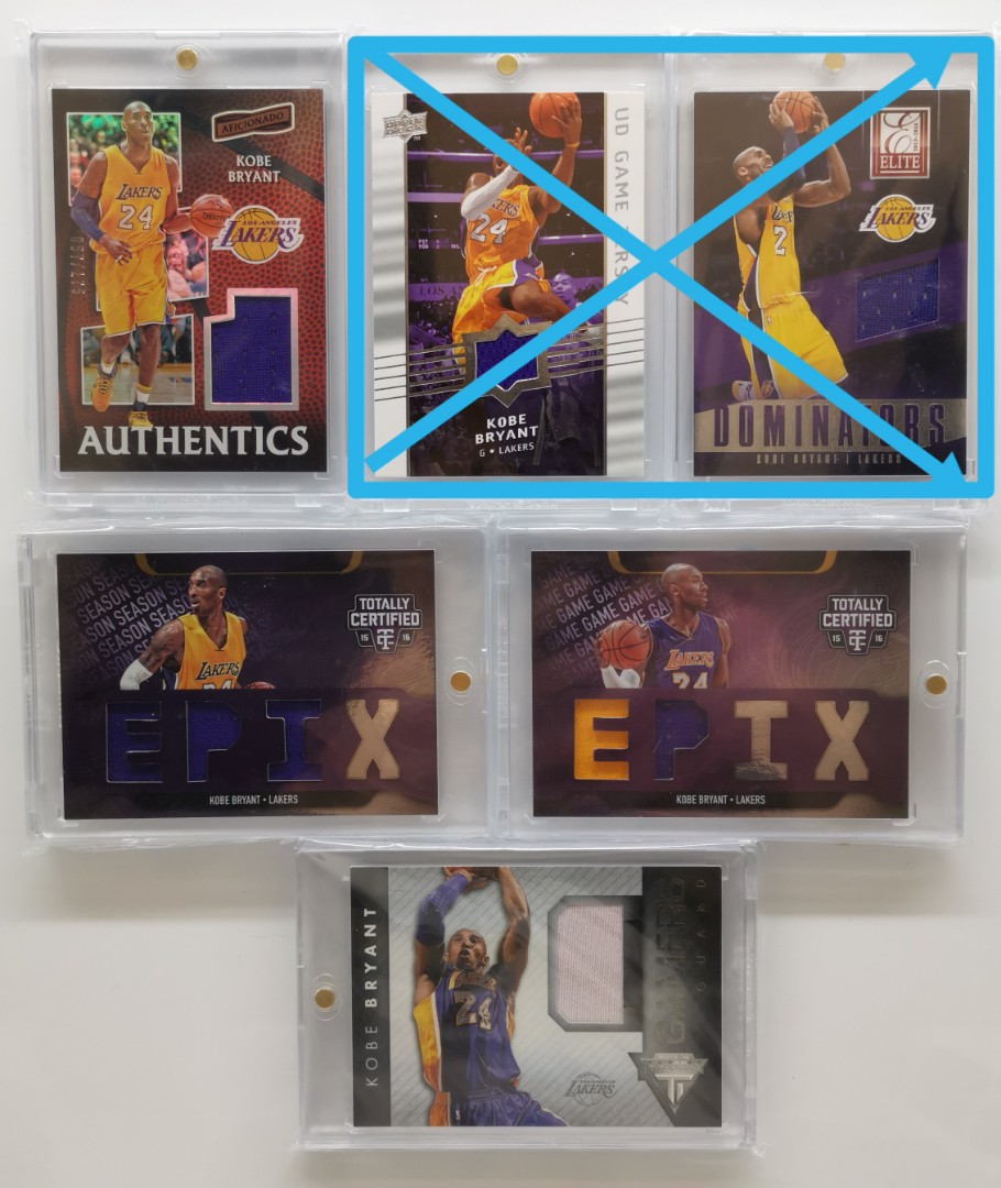 NBA basketball Kobe Bryant Jersey Patch card, Hobbies & Toys, Toys ...