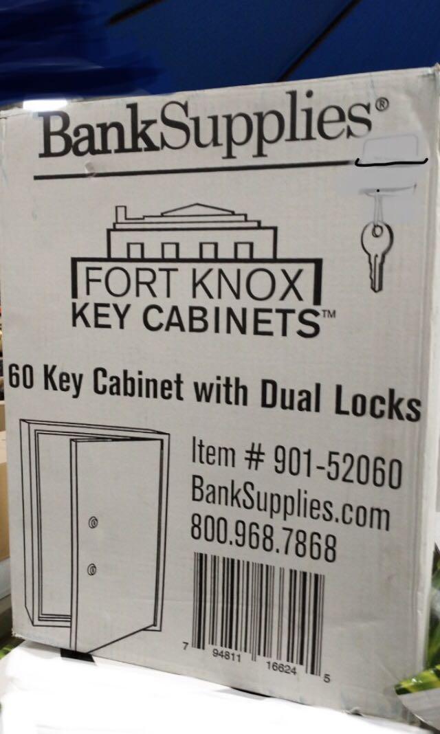 New Imported FORT KNOX™ 60 KEY CABINET - DUAL LOCK Steel Wall Mounted ...