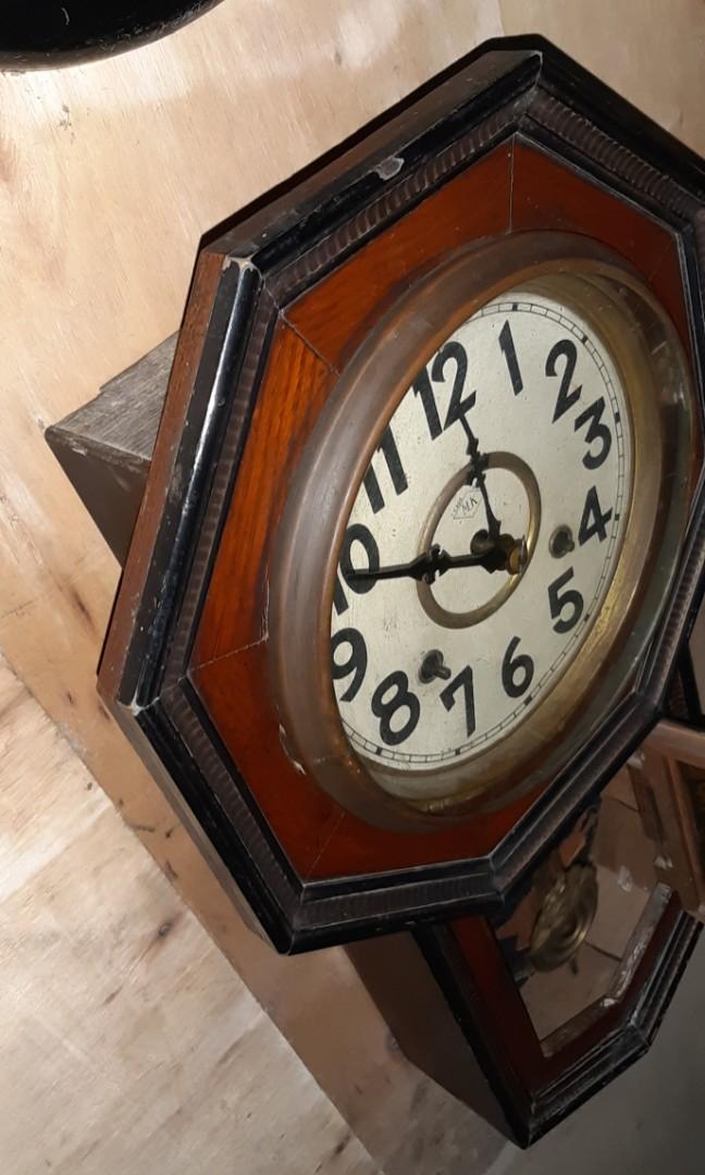 Pendulum clock with key, Furniture & Home Living, Home Decor, Clocks on ...
