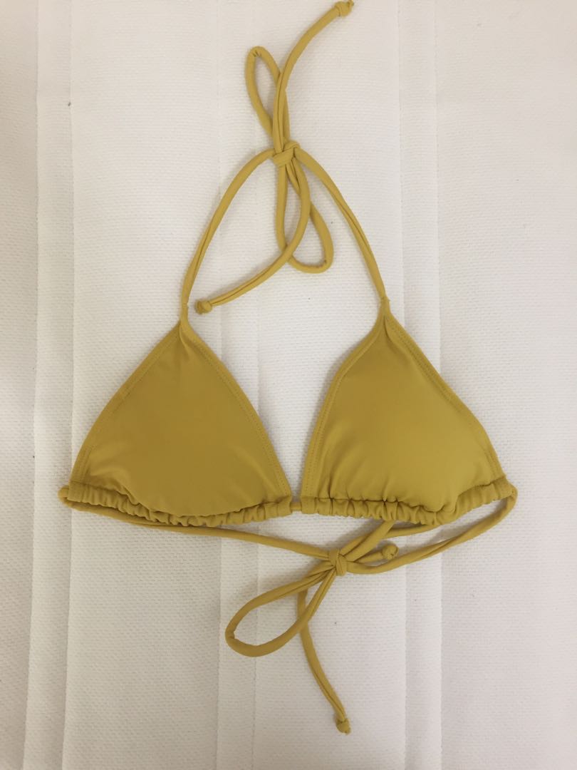 Primark mustard yellow string bikini top, Women's Fashion, Tops ...