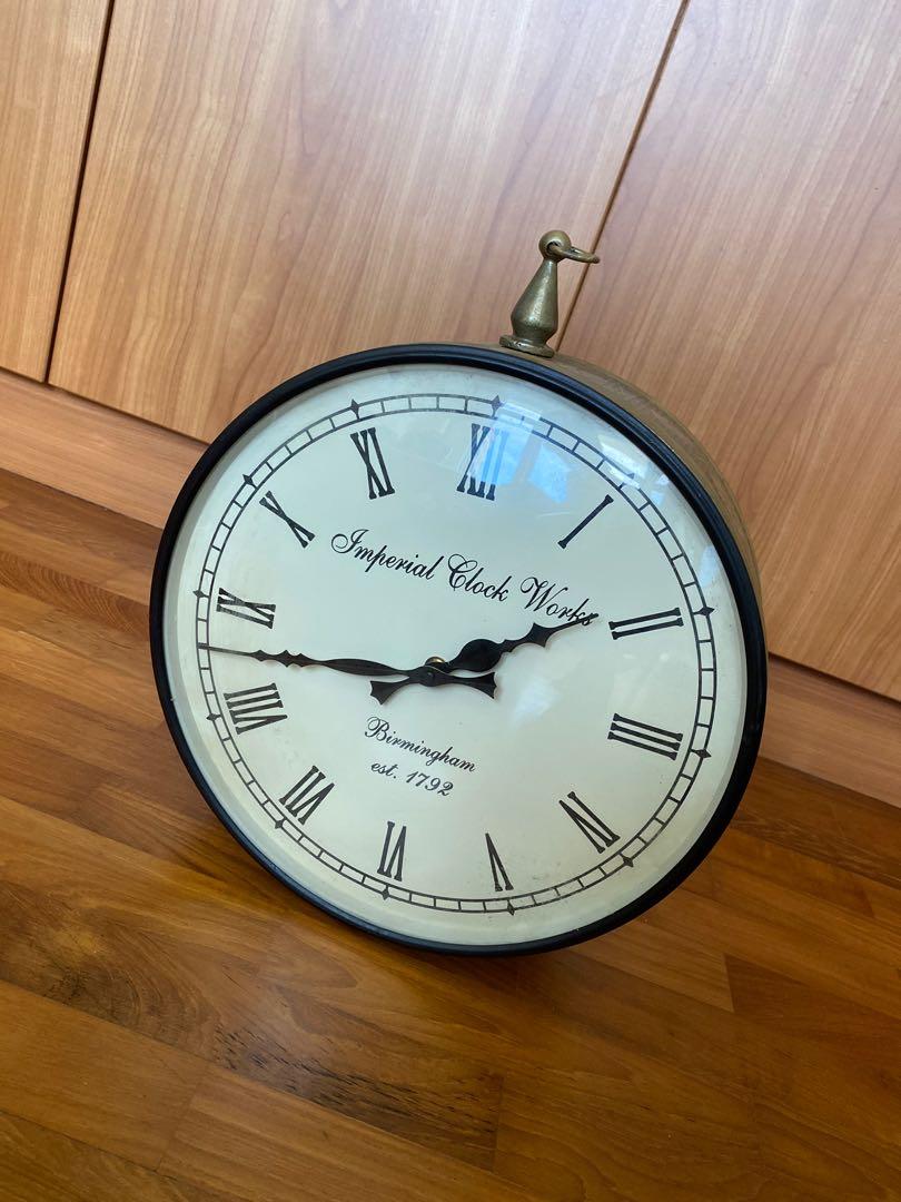 Railway clock vintage style, Furniture & Home Living, Furniture, Other ...