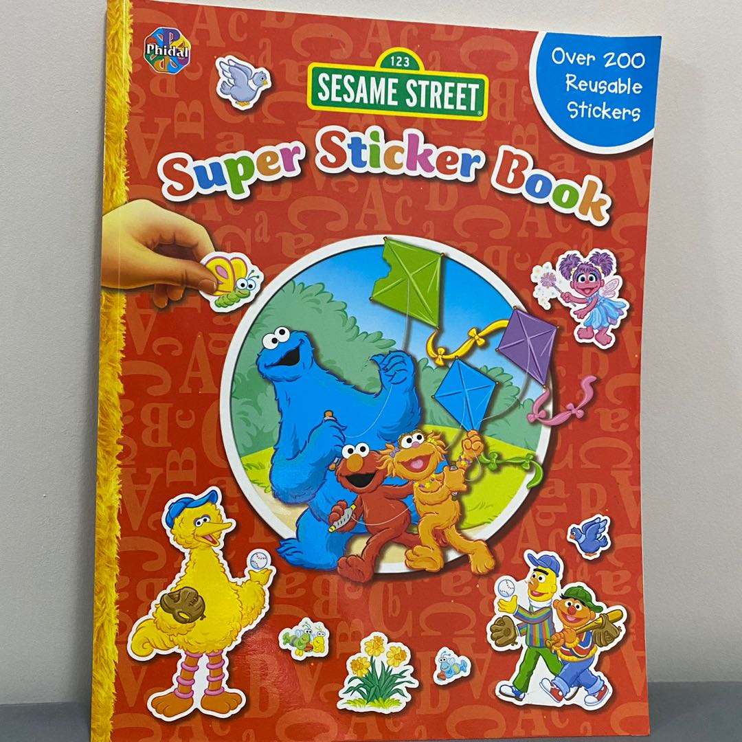 Sesame Street Super Stickers Book Over 200 Reusable Stickers A4 size ...