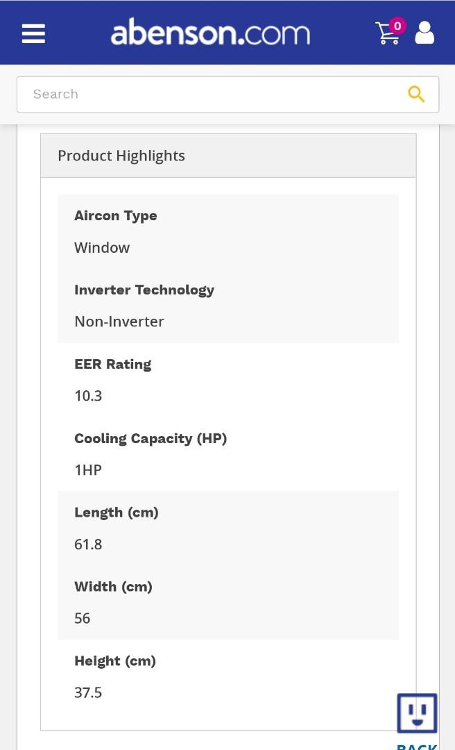 Sharp Window Type 1HP, TV & Home Appliances, Air Conditioning and ...