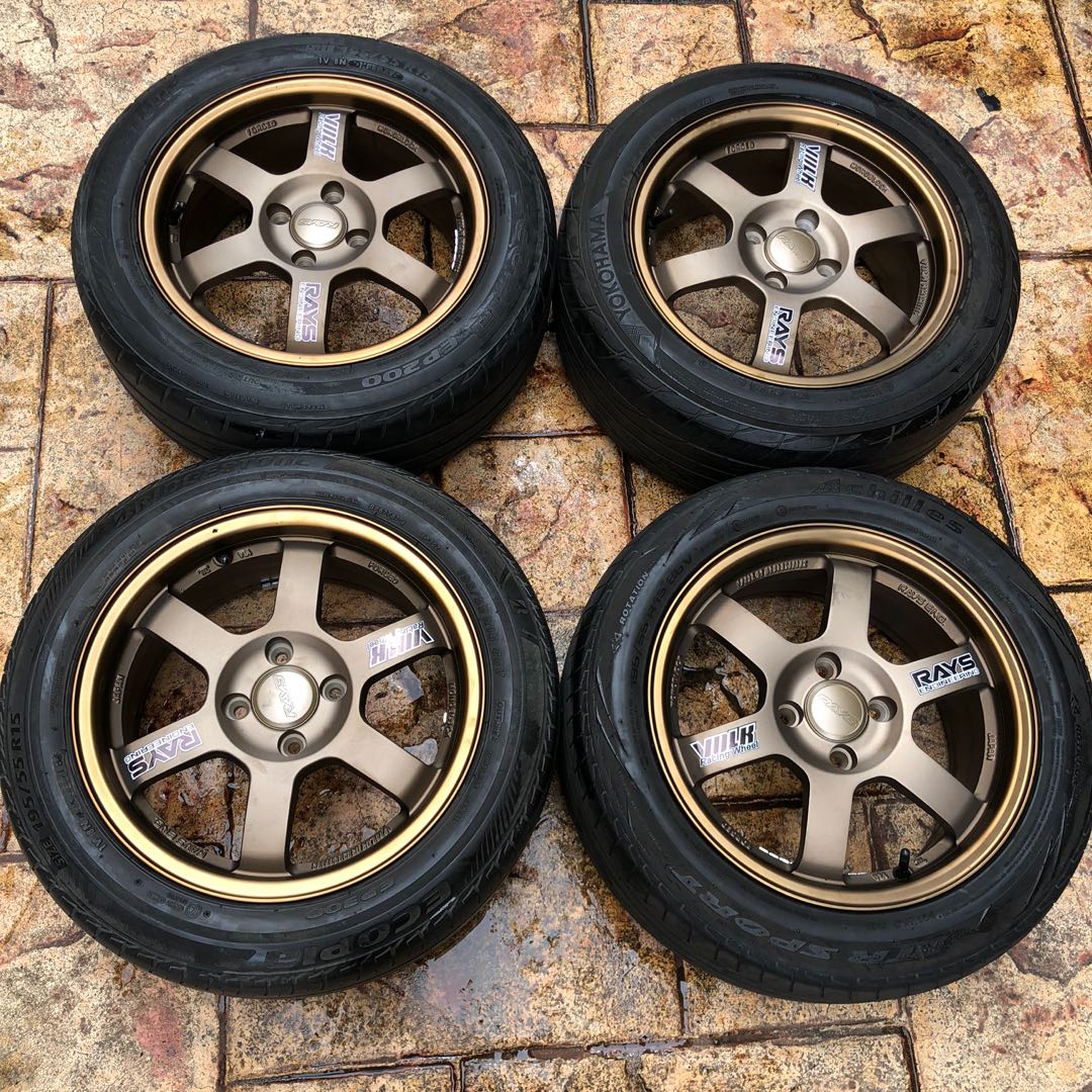 Sport Rim TE37 15 inci, Auto Accessories on Carousell
