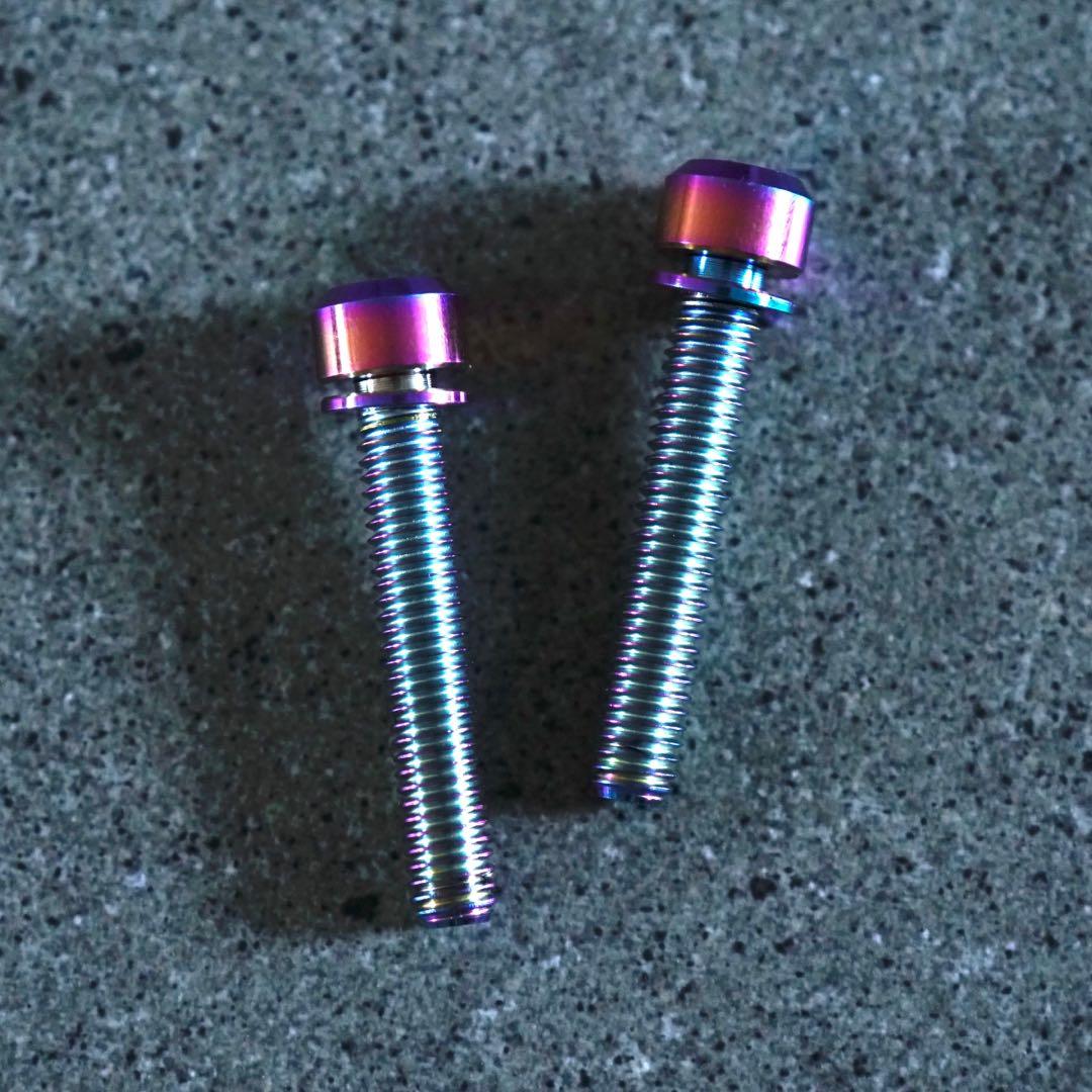 Titanium Brake Caliper Bolt with Washer Oil Slick M6 X 34 Set of 2pcs, Bicycles & PMDs, Bicycles ...