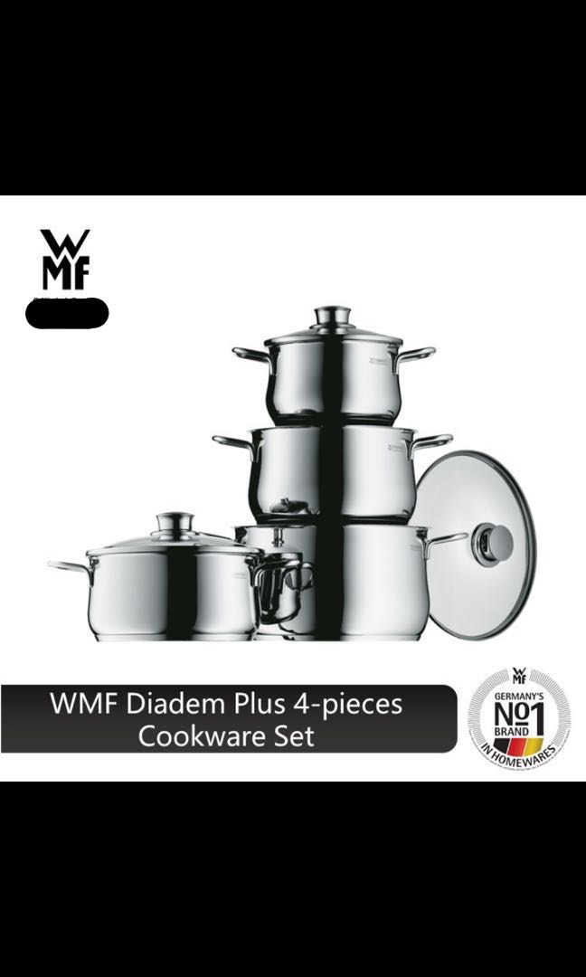 WMF Diadem Plus 4-pieces Cookware, Furniture & Home Living, Kitchenware ...
