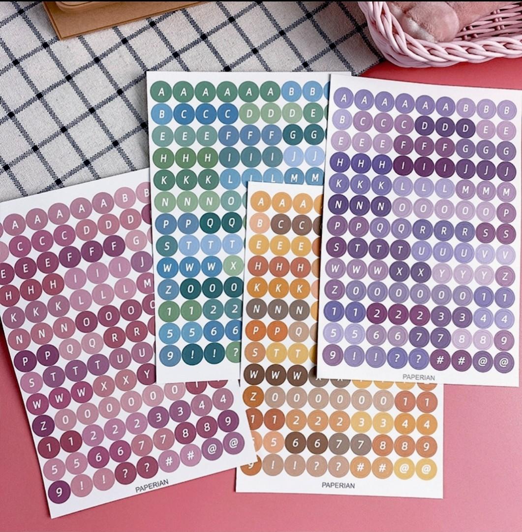 (WTS) Korean kpop journal polaroid letter alphabet/number sticker (bts ...