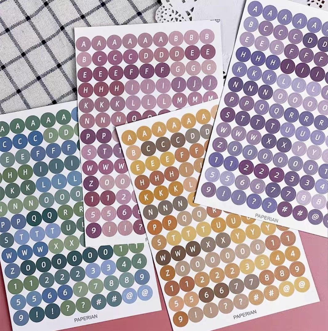 (WTS) Korean kpop journal polaroid letter alphabet/number sticker (bts ...