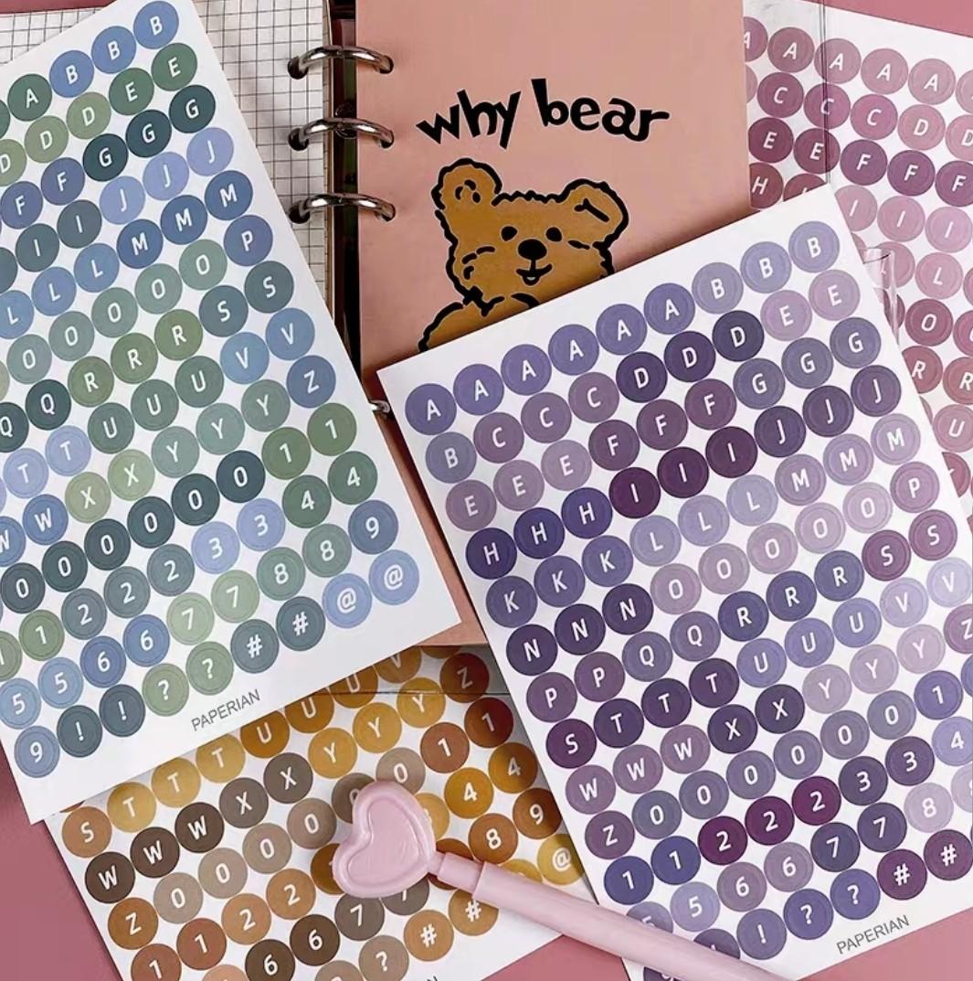 (WTS) Korean kpop journal polaroid letter alphabet/number sticker (bts ...