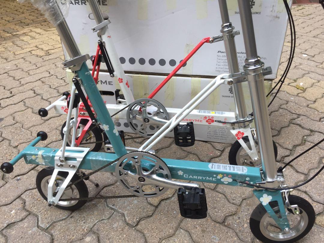 謝謝客人支持 ! 又交收兩部 台灣太平洋 花博展紀念版 Carryme SD 單速 鋁合金 8吋 折叠車, 運動產品, 單車及配件, 單車 ...