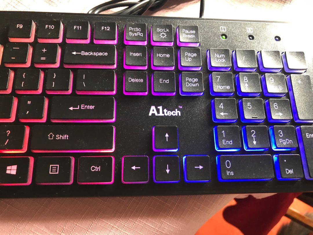 A1 Tech USB RGB Keyboard, Computers & Tech, Parts & Accessories ...