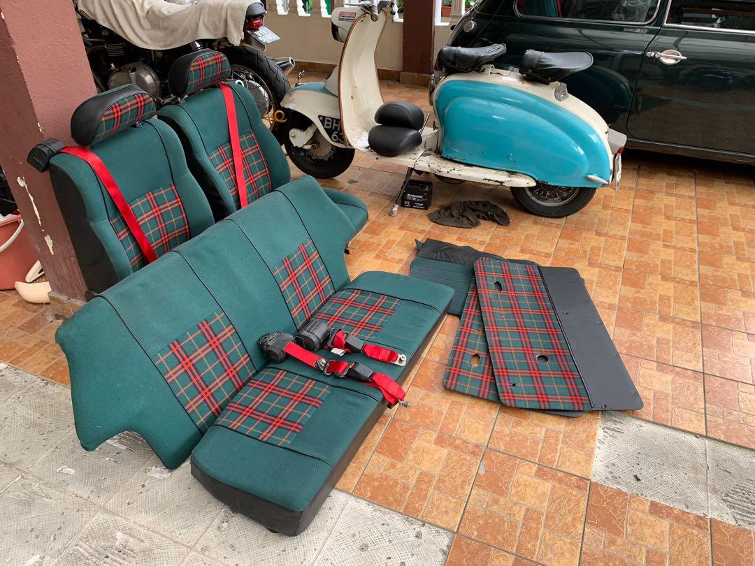 Austin mini tartan edition seat, Auto Accessories on Carousell