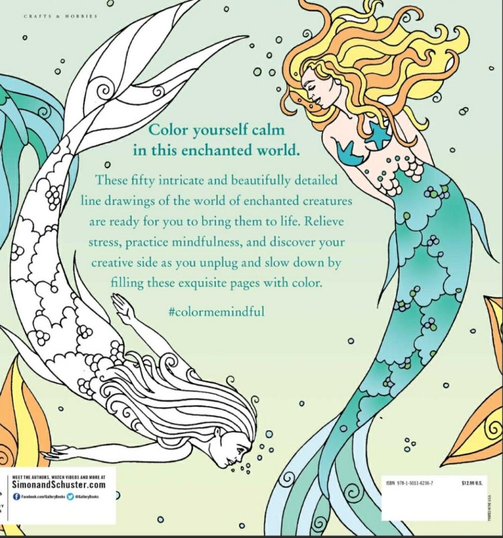 Coloring booklet : colour me mindful - enchanted creatures, Hobbies ...