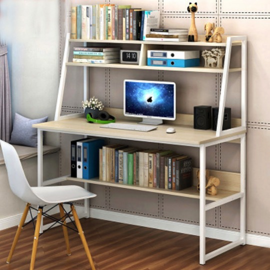 DIY Computer Table with Shelves #24 | Compuer table with shelves ...