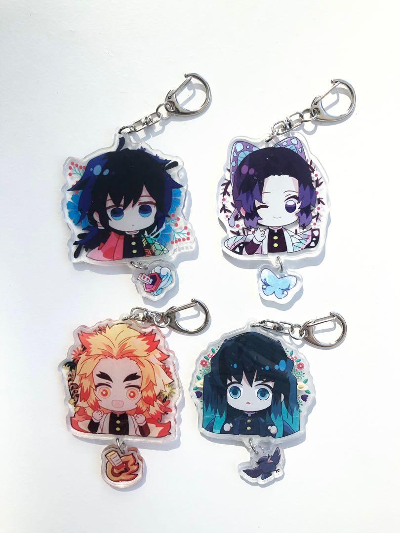 [INSTOCK] KNY Kimetsu No Yaiba/DS Demon Slayer Keychains, Entertainment ...