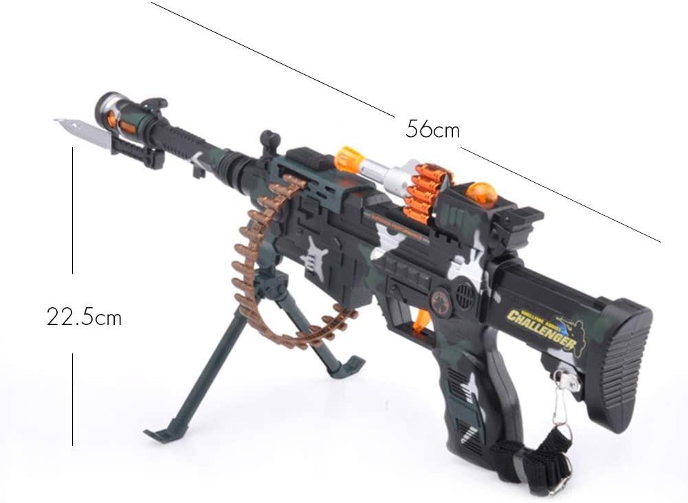 Kandall Toy Gun Electric Machine Gun with LED Lights and Fire Sounds ...